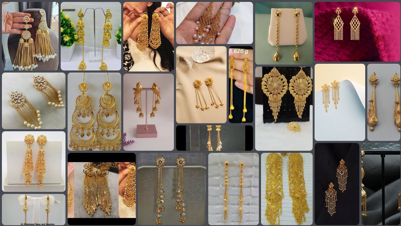 Gold earrings design / amazing new design gold earrings ...