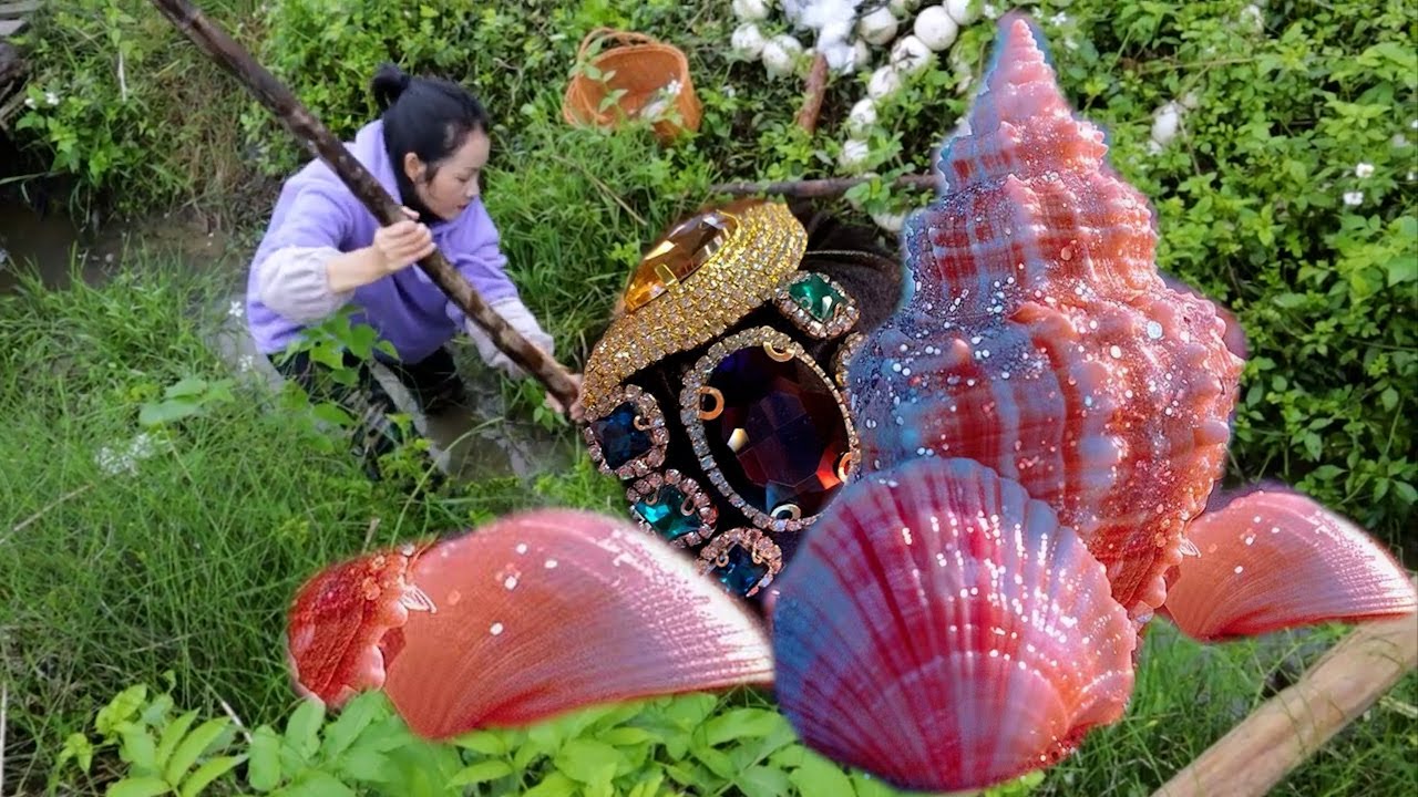 😲 Pearl nest! 👑 Beautiful exploration captured mutated clams with rare ...