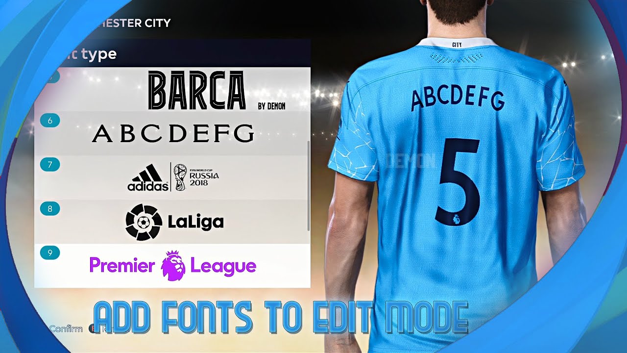 Pes 2021 Font - Numbers For Edit Mode [ Tutorial ] . - YouTube