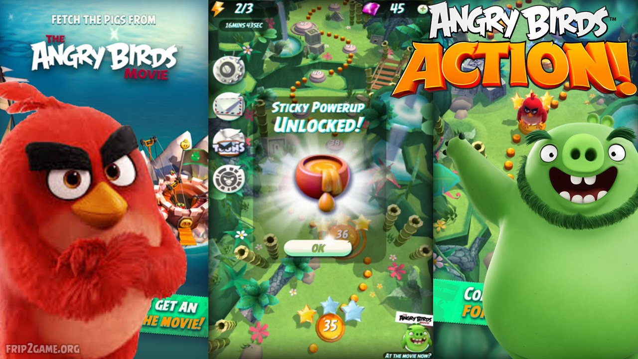Angry Birds Action! Sticky Powerup Unlocked (iOS/iPad Gameplay) - YouTube