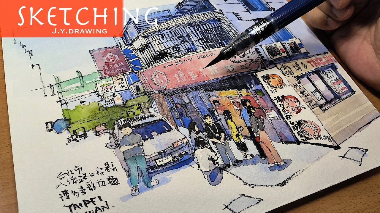 Sketching Street Scenes, Buildings with Brush Pens and Simple ...