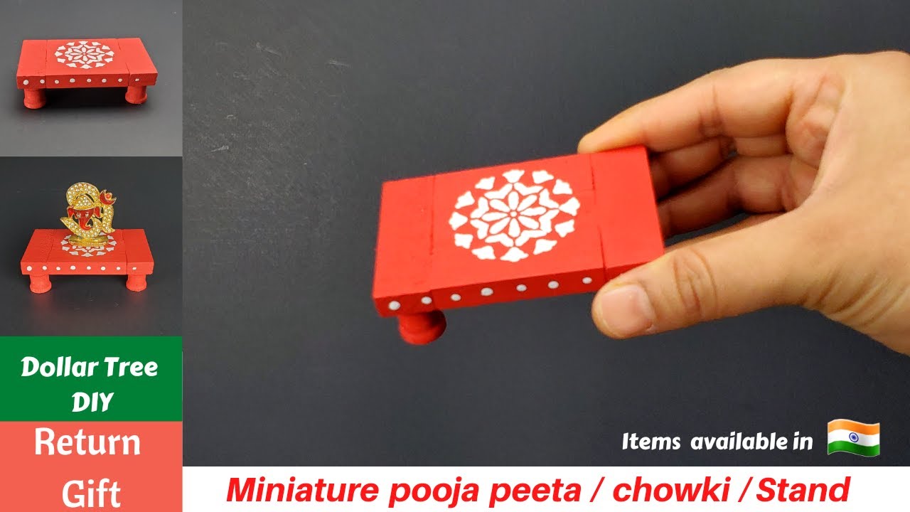 Miniature Pooja Peeta|Diwali Diya holder|Pooja Stand Diy,Traditional ...
