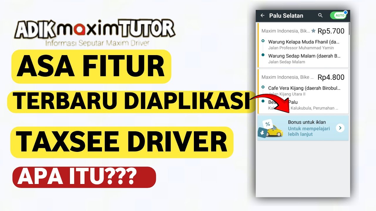 ADA FITUR DAN MODEL TERBARU DARI APLIKASI DRIVER MAXIM, TAXSEE DRIVER ...