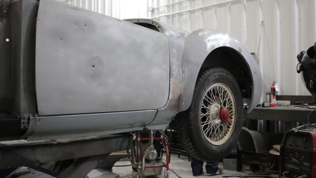 1956 MGA DrIvers Side Rear Patch Panel Install - YouTube