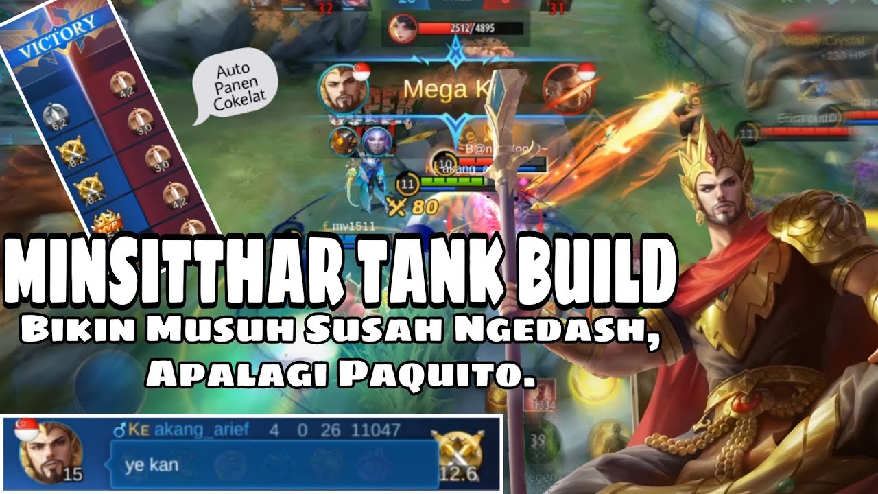 Minsitthar Tank Build, Paquito Counter || Tank Xperience Mobile Legends ...