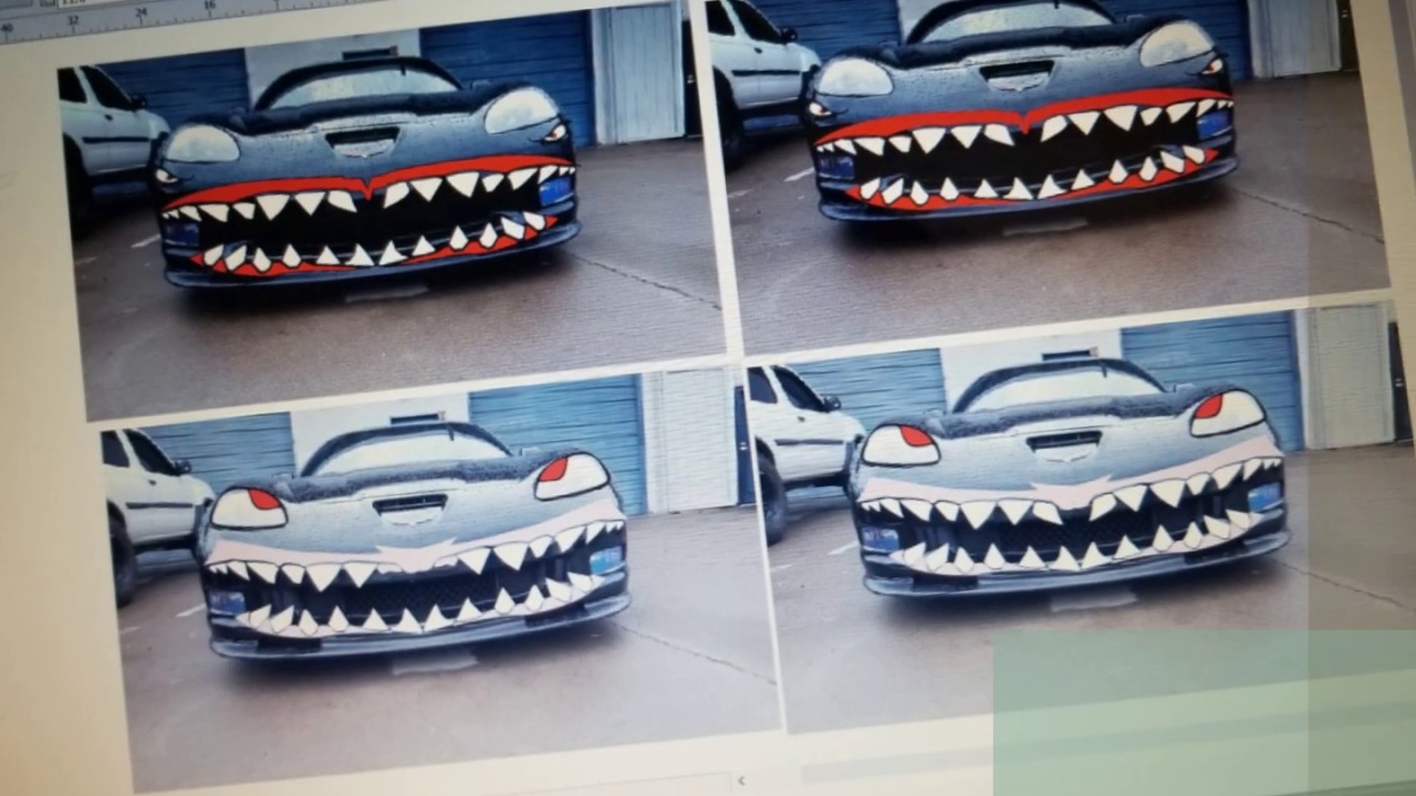 Creating Corvette Shark Teeth for your vehicle with Vinyl - YouTube