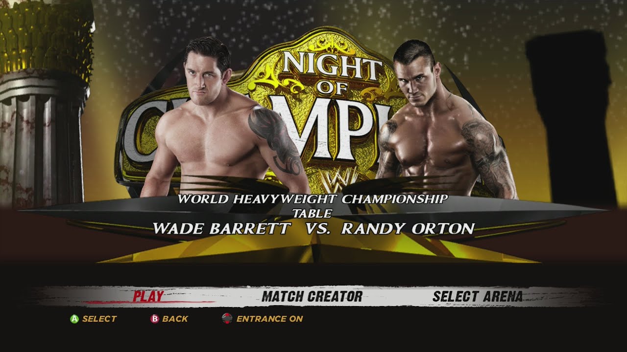 WWE ’12: WADE BARRETT VS. RANDY ORTON I WWE WORLD HEAVYWEIGHT ...