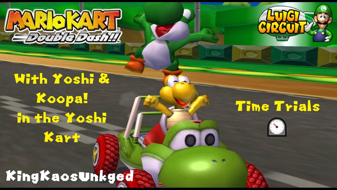 Mario Kart: Double Dash - Time Trials on Luigi Circuit with Koopa ...