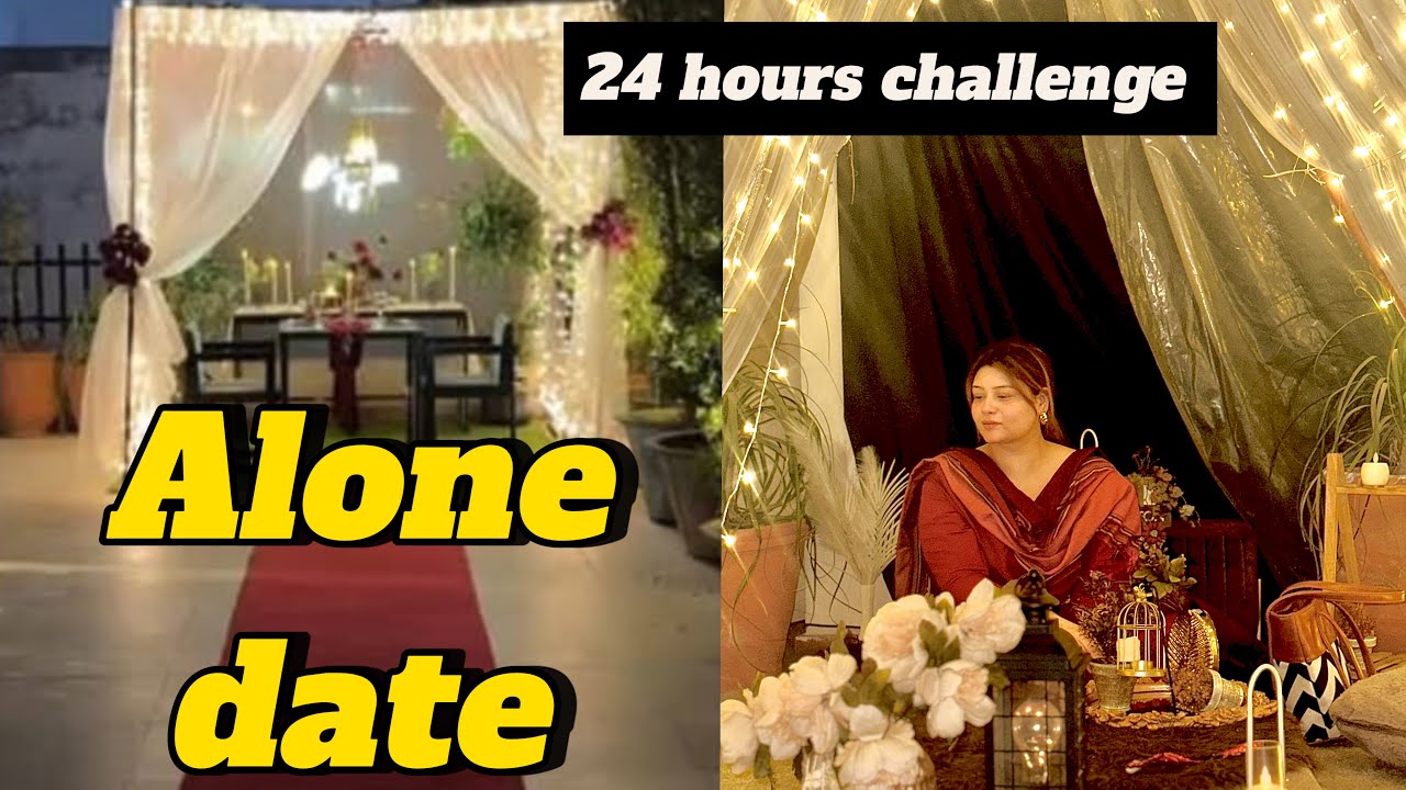 Alone 24hours challenge |first time date mari husband sy chup kr| I can ...