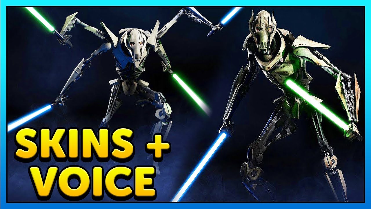 GENERAL GRIEVOUS SKINS + OBI WAN Voice Line - Star Wars Battlefront 2 ...