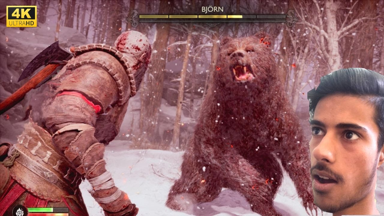 GOD OF WAR RAGNAROK - "Bjorn" Giant Bear Boss Fight | 4K 60FPS - YouTube