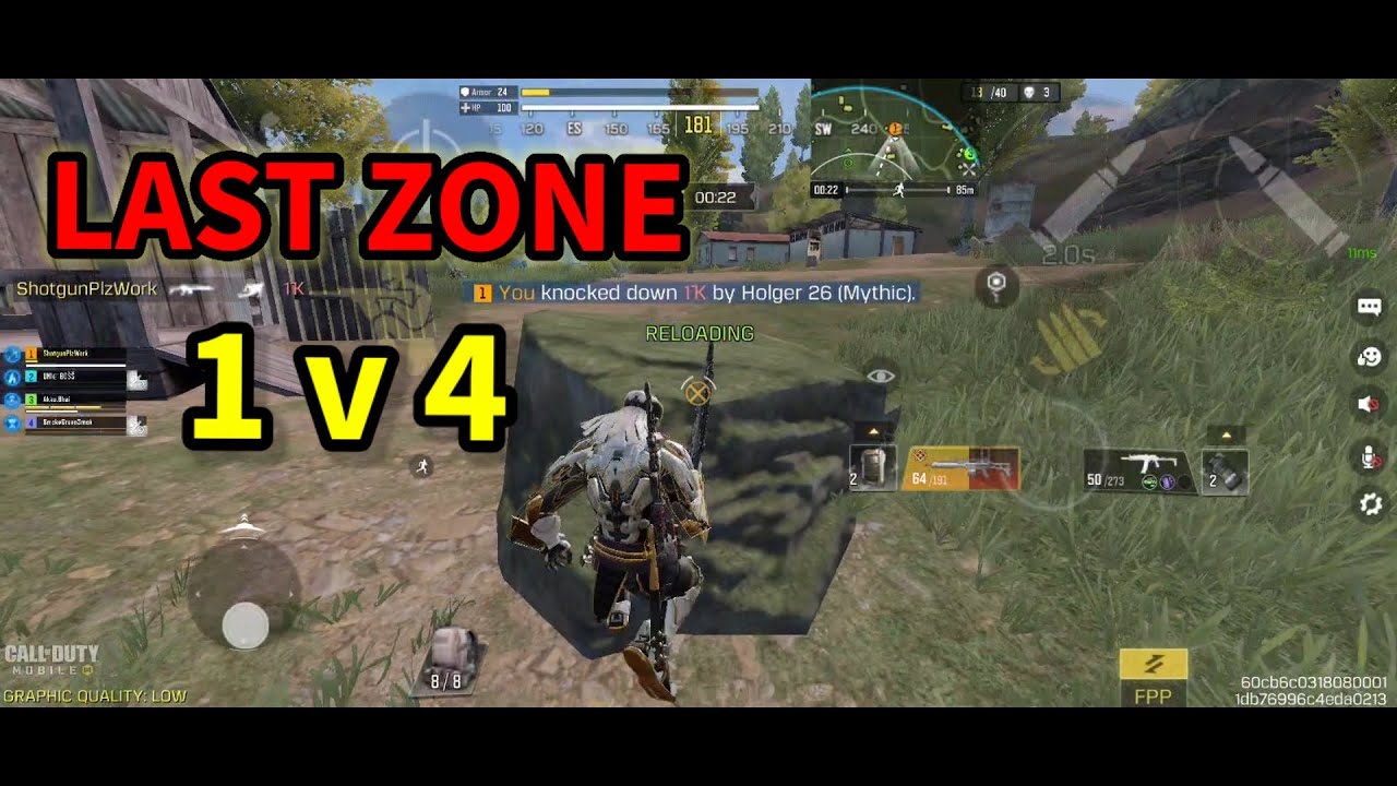 *This Mythic Holger Is Overpowered* Last Zone 1 v 4 Clutch #codm #gaming - YouTube