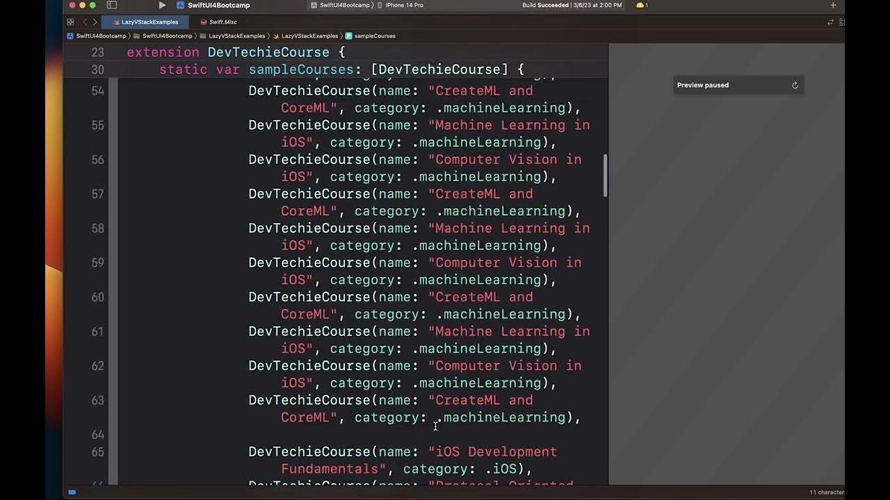 LazyVStack PinnedViews in SwiftUI 4 - YouTube