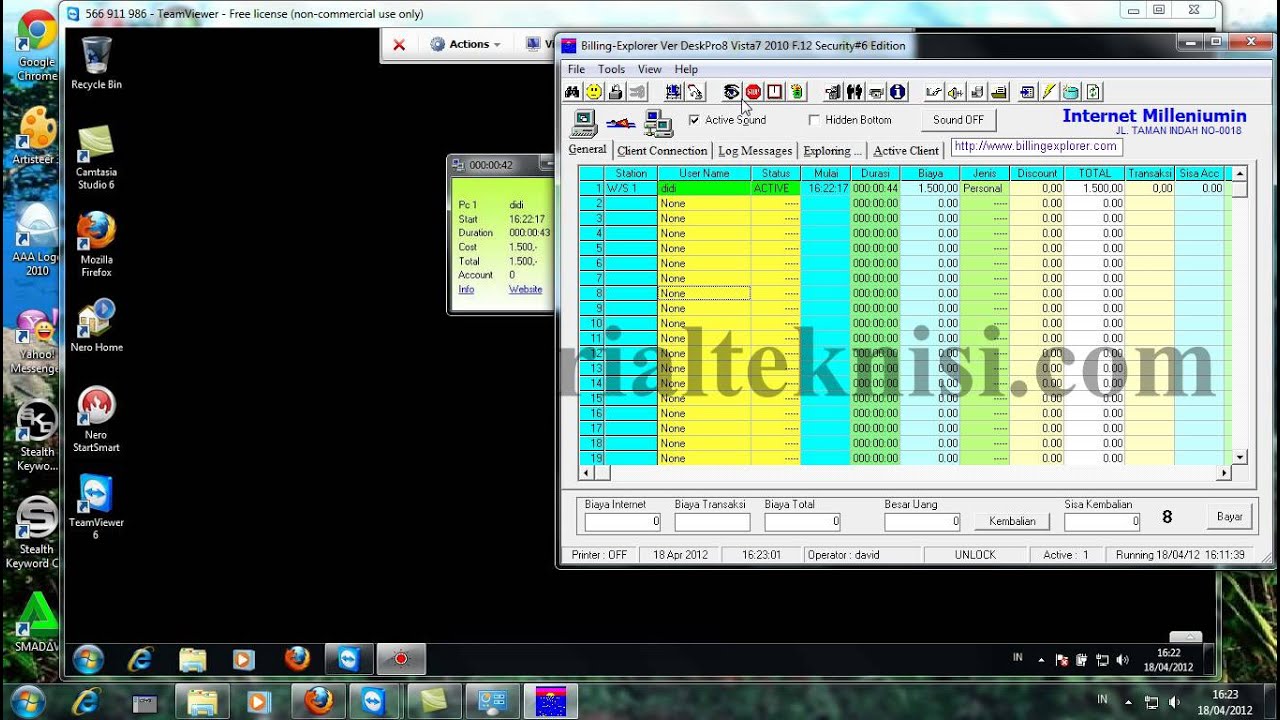 cara membuat warnet billing - YouTube