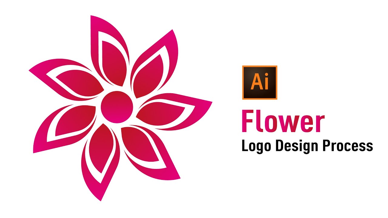 Adobe Illustrator CC | Flower Logo Design Process - YouTube