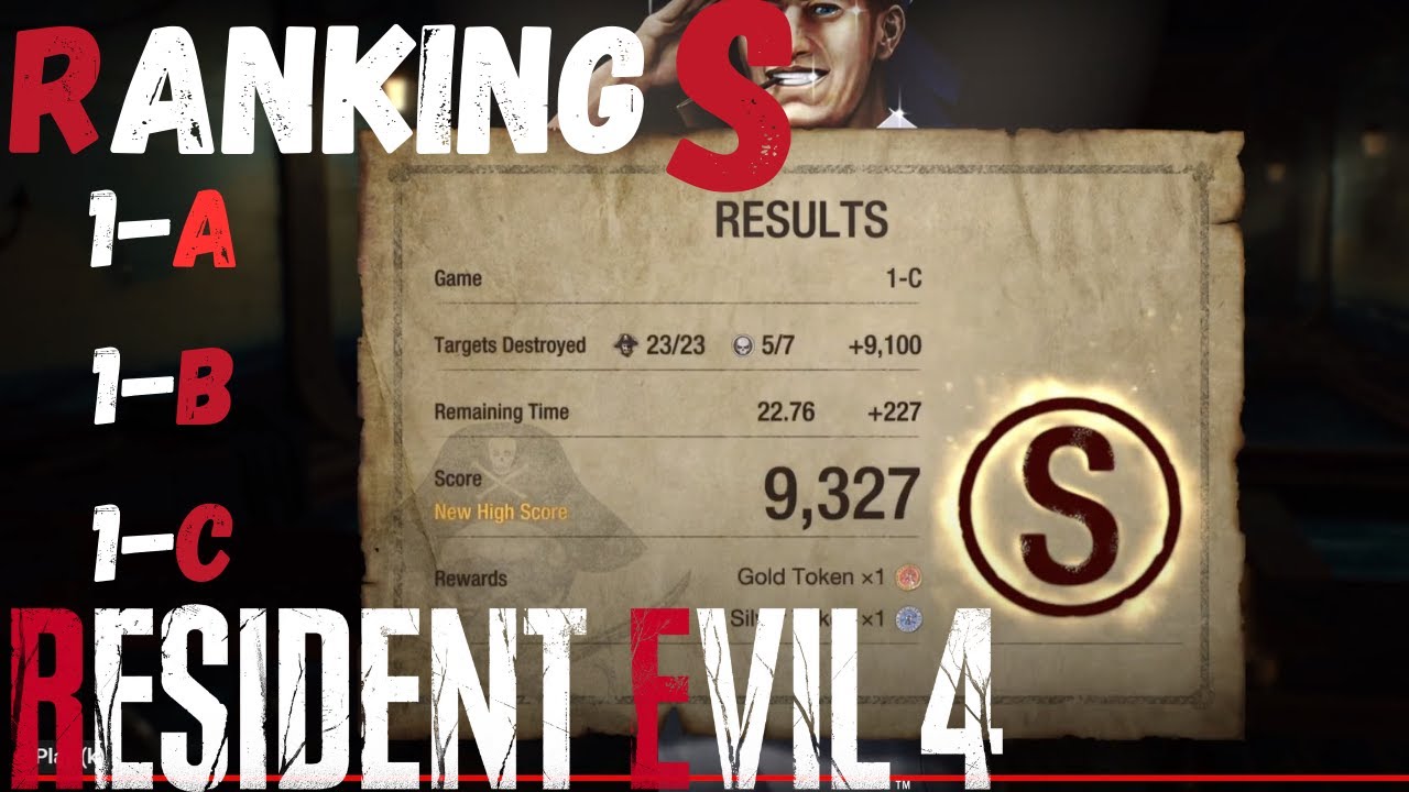 How to get S Rank at Shooting Range Chapter 3 1-A 1-B 1-C | Resident ...