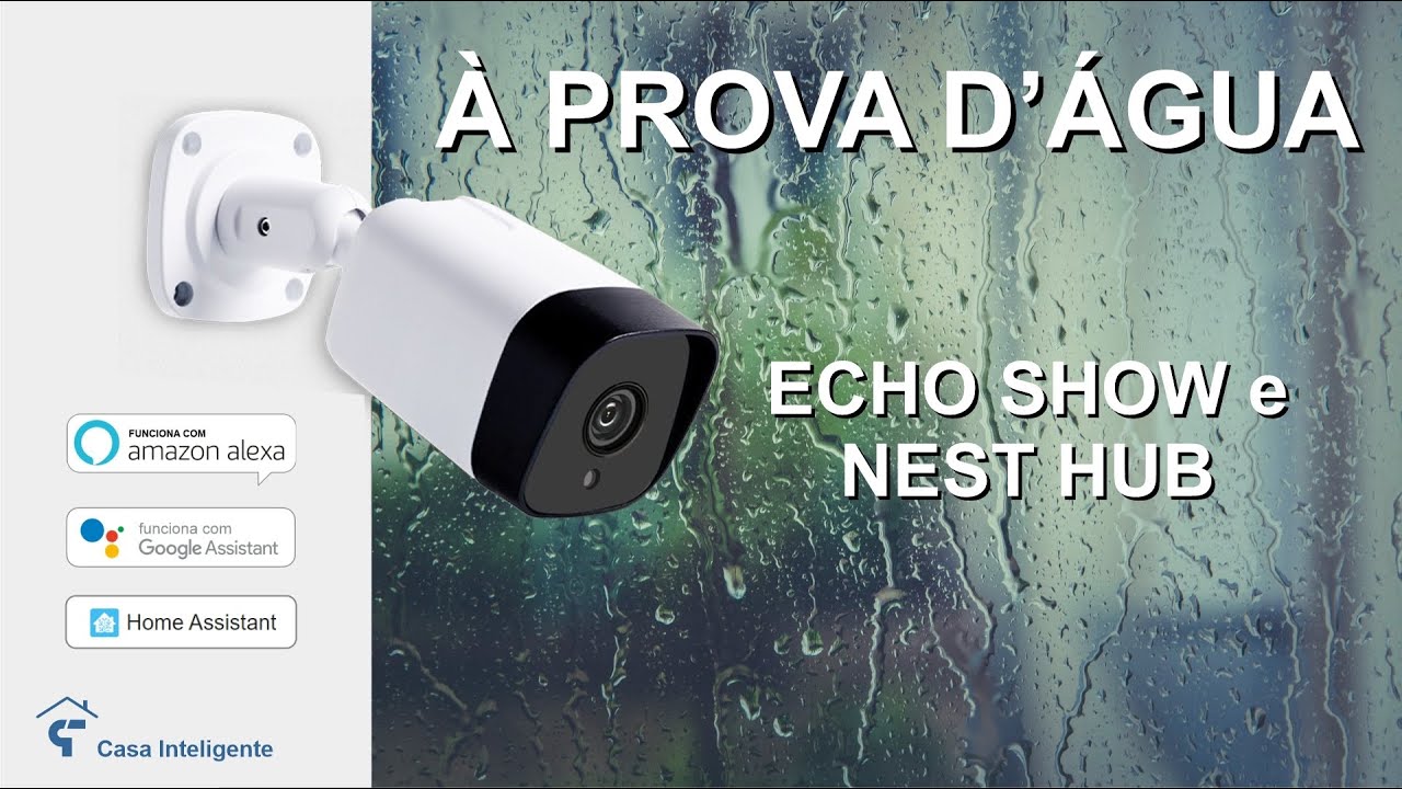 A PROVA D'ÁGUA, WIFI, ECHO SHOW - Câmera Externa para ALEXA, GOOGLE e ...