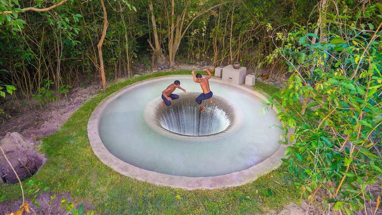 Build The Most Secret Underground Tunnel Swimming Pool Water Park ...