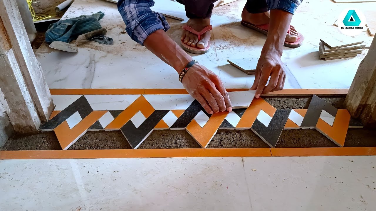 How To Make Tile Door Mat Strip Border Design | Latest Tile Marble And ...