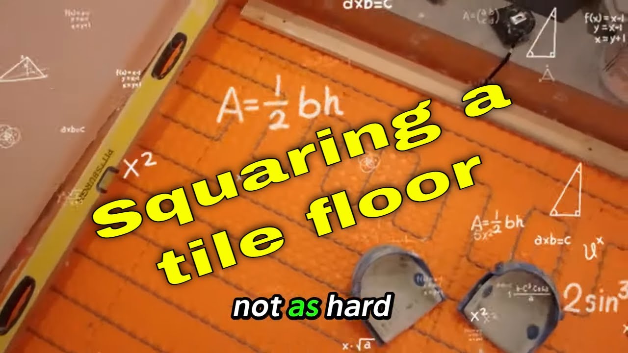Square off a room, tile floor layout. 📐 - YouTube