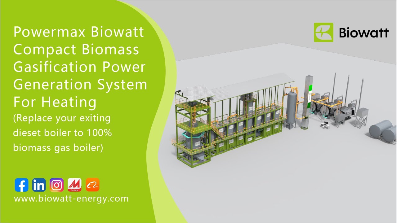 Biowatt Compact Biomass Gasification System for Heating - YouTube