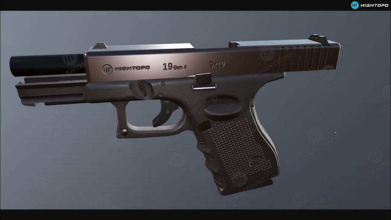 Pistol 3D Simulation | WebGL Simulation | HT for Web 3D Visualization #3d #military #gun #pistol ...