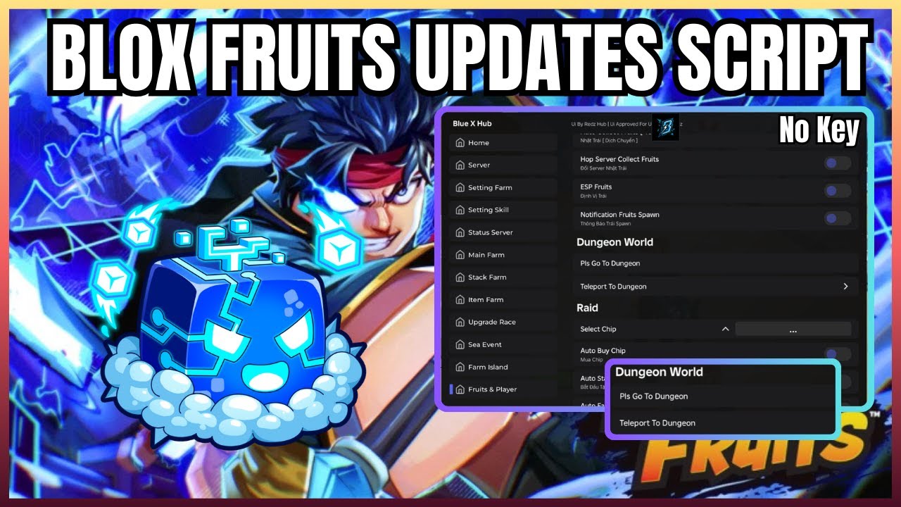 [Control Rework] New Blox Fruits Script NO KEY Auto Farm Dungeon ...