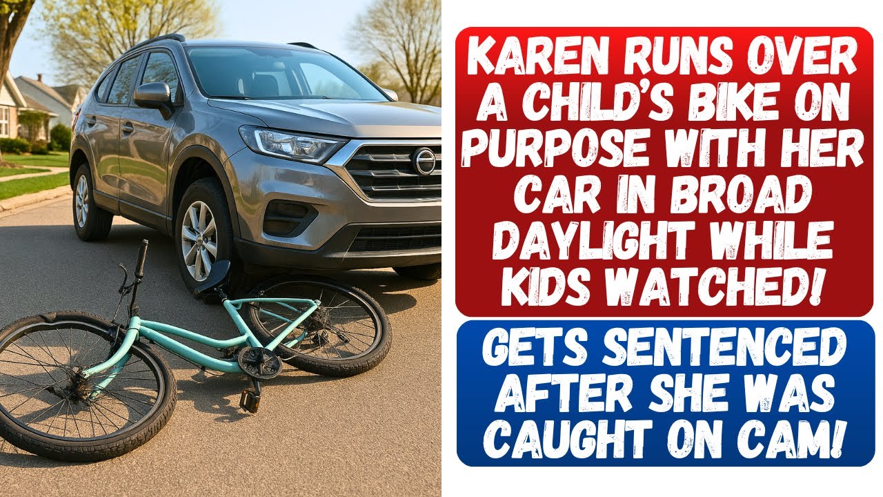 KAREN RUNS OVER A CHILD’S BIKE ON PURPOSE WITH HER CAR IN BROAD ...