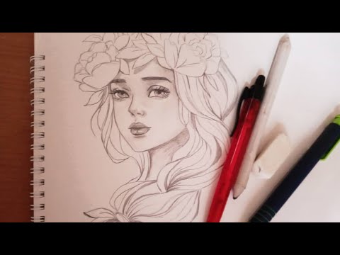 How to Draw Semi Realistic Face / pencil sketch - YouTube