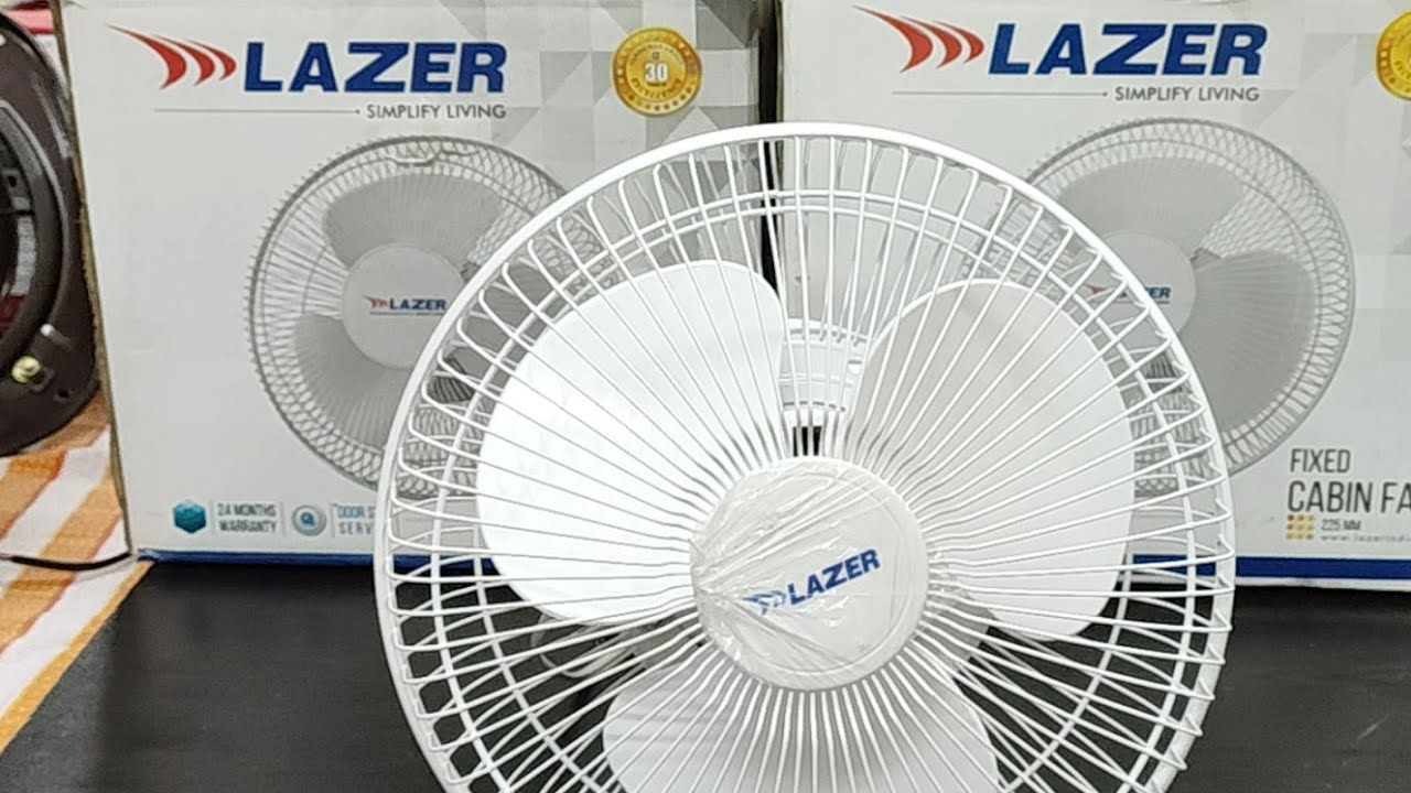 Lazer Fixed Cabin Fan 225MM : Feature and Review - YouTube