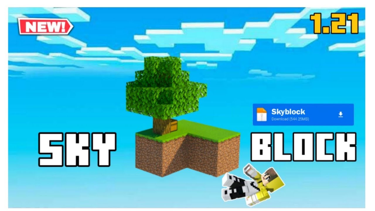 🤠Sky Block MCPE 1.21 Download | Best Sky Block map for MCPE 1.21 | Map Sky Block Mcpe 1.21 - YouTube