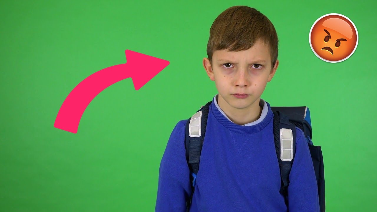 Boy shakes his head on Green screen - Boy shakes his head on Chroma key ...