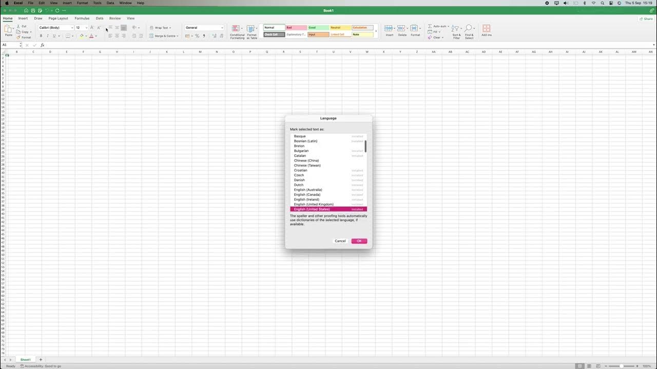How To Change Display Language in Excel (2025) - YouTube