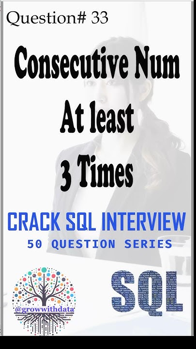 Coding Series - SQL : Consecutive Numbers At least 3 Times #python #sqlfordataengineer #coding # ...