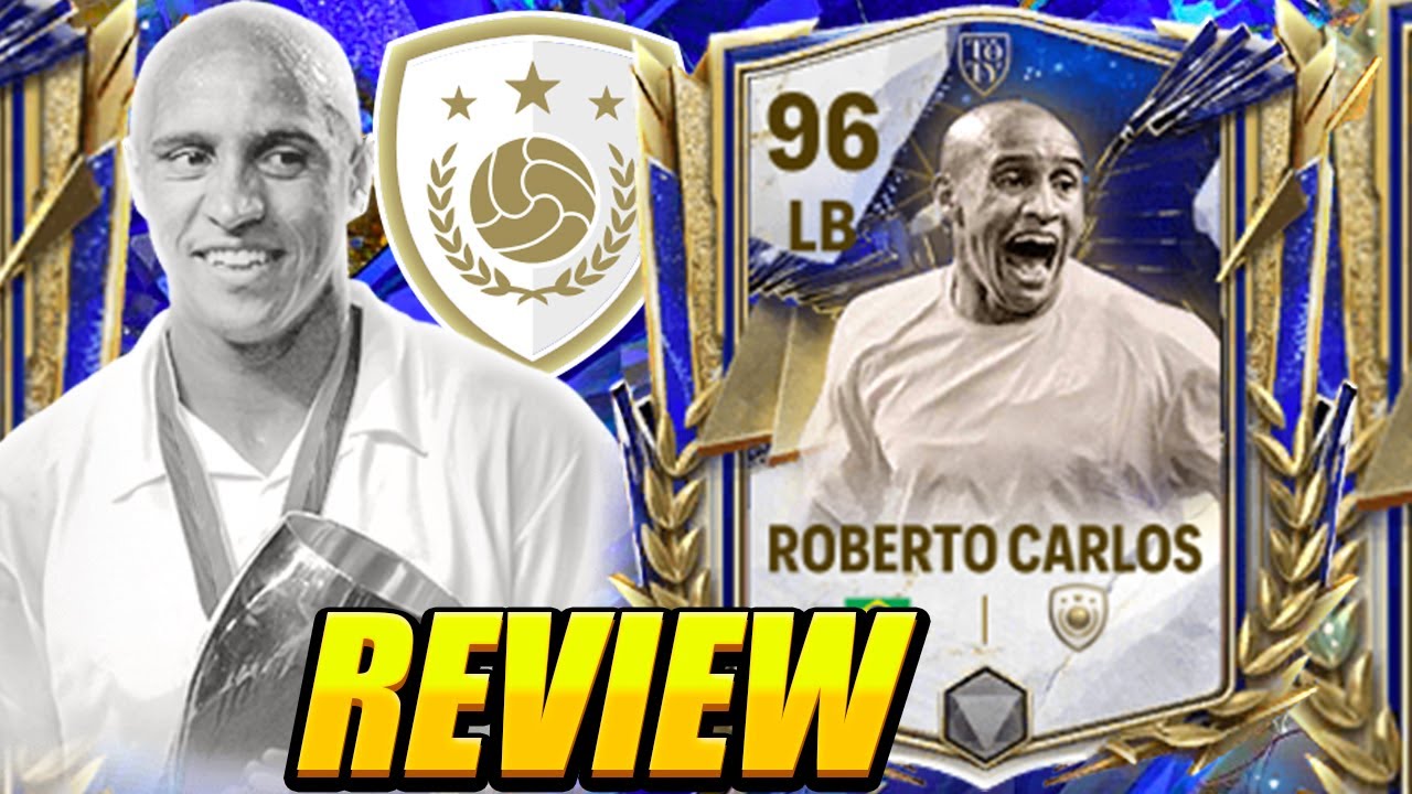 BEST LB IN FC MOBILE 24! 96 TOTY ROBERTO CARLOS PLAYER REVIEW ...