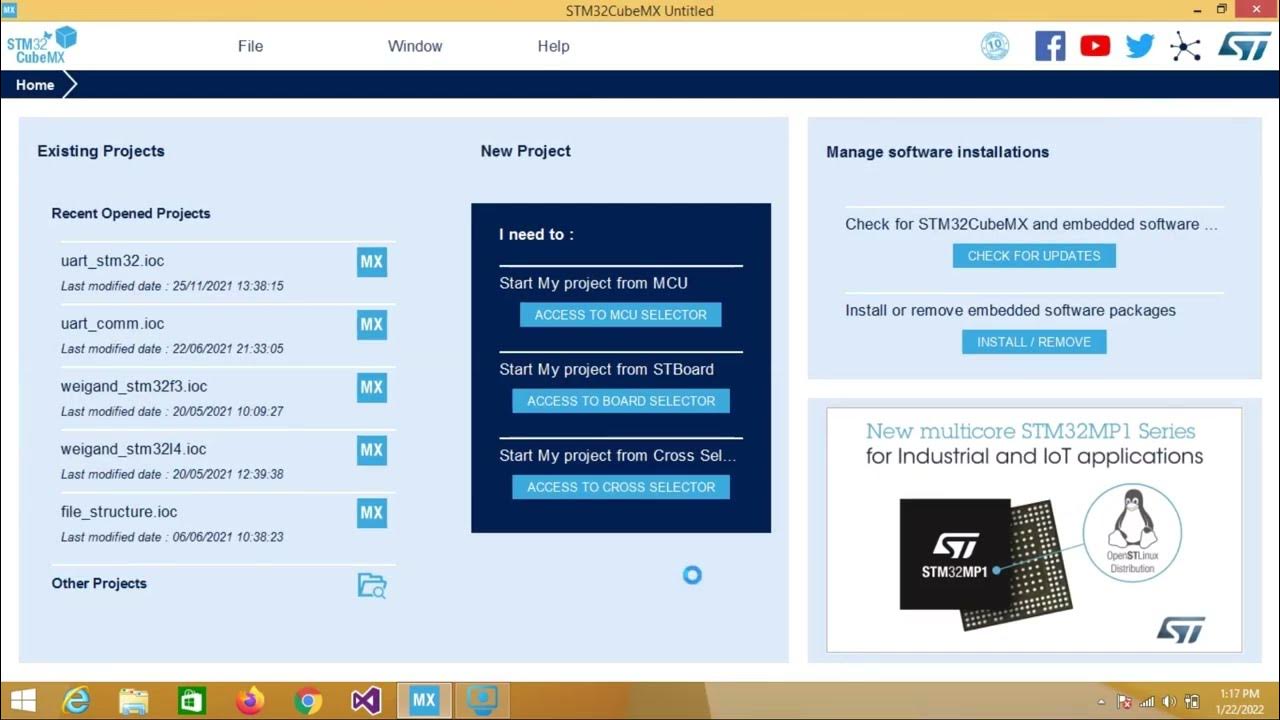 STM32 CubeMX project (LED Blinking) initialization with Keil - YouTube
