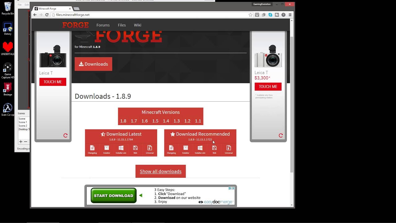 Minecraft-How to install forge 1.8 2016(Get Mods here!) - YouTube