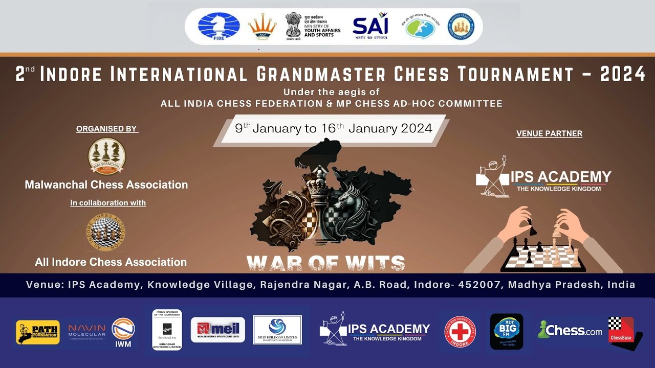 Indore International Grandmaster Chess Tournament 2024 - Day 2 - Round ...