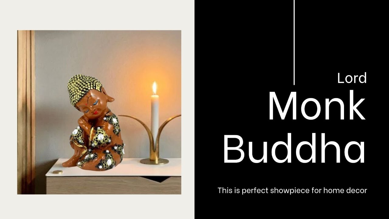 Baby Monk Buddha Idol Statue Showpiece for Home Decor - YouTube