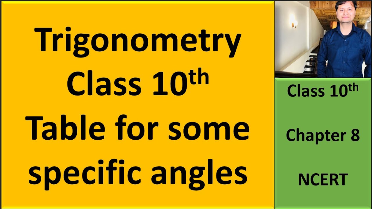 Trigonometric table for some specific angles I Class 10th I Trick to ...