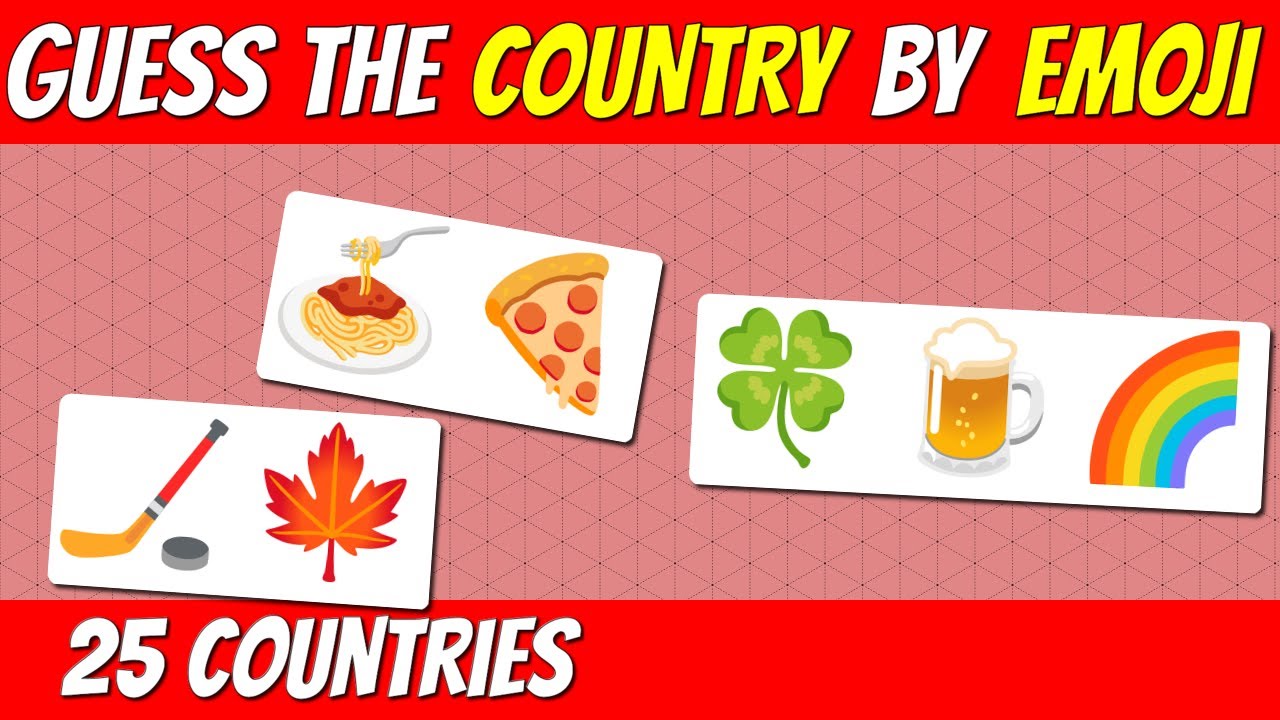 Guess the COUNTRY by EMOJI | Emoji world quiz challenge - YouTube