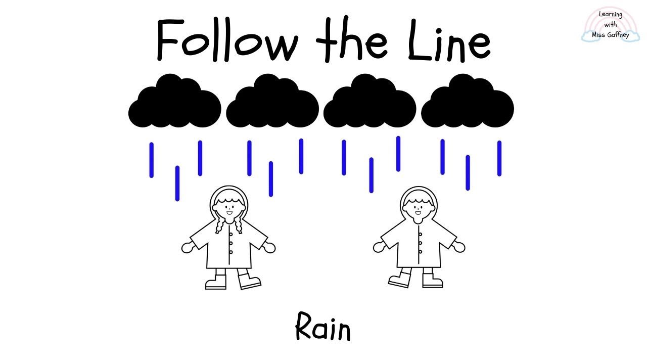 Follow the Line | Rain | Air Tracing for Kids (Inverted) - YouTube