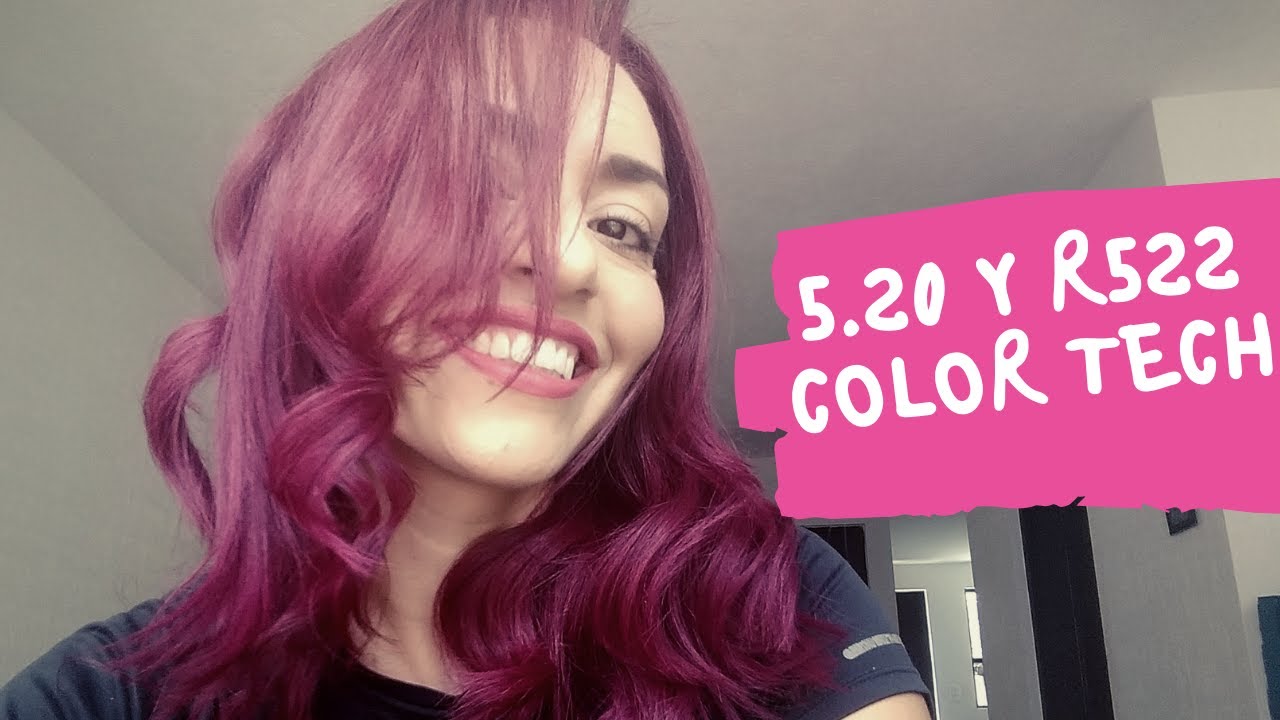 Tinte colortech 5,22 y R522 cabello violeta, - YouTube