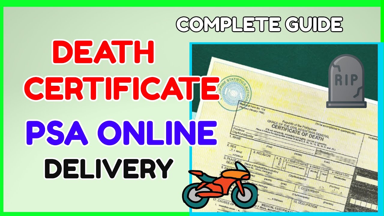 Paano Mag Order ng Death Certificate Online? PSA Death Certificate - YouTube