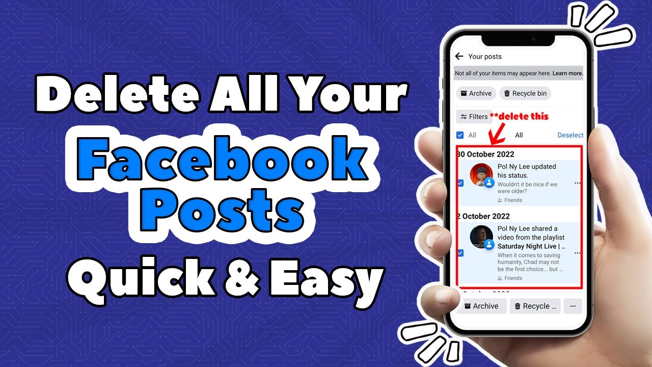 How To Delete All Posts On Facebook (2023) - YouTube
