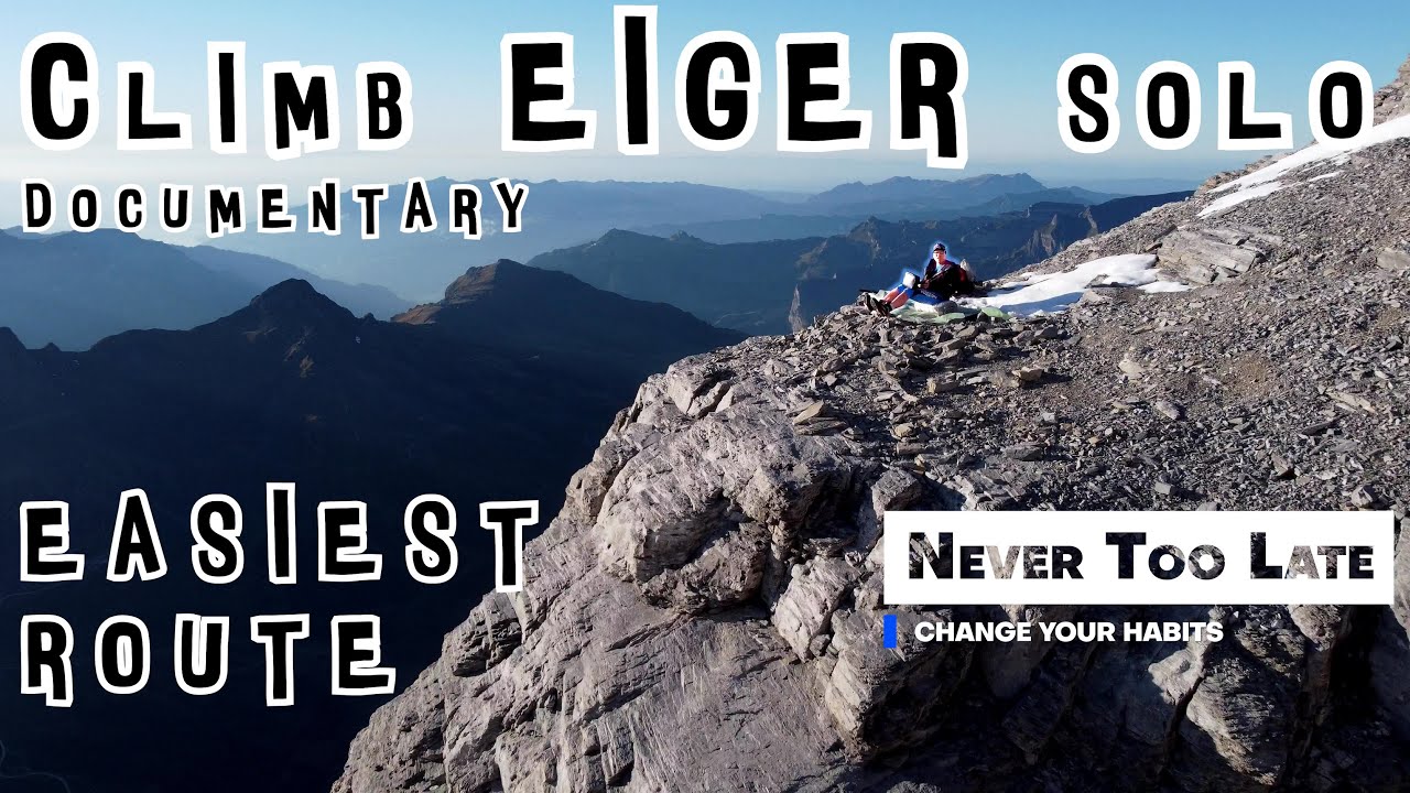 Eiger west flank, the easiest route - YouTube