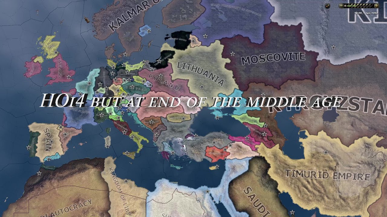 HOi4 but with end of middle age borders - Hoi4 Timelapse - YouTube