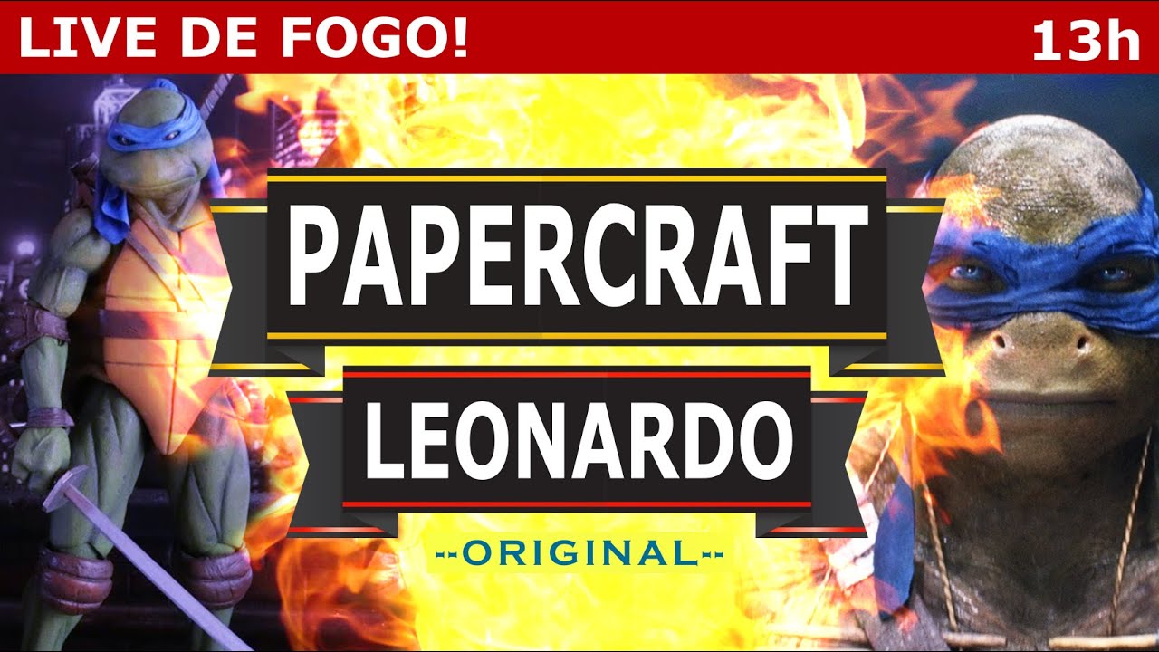 Como Fazer TARTARUGA NINJA Leonardo de Papel🔥R$100 eu ponho FOGO AO ...