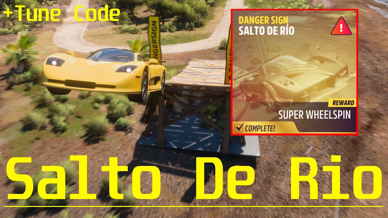 Salto De Rio Danger Sign Extreme Track Toys S2 998 + Tune Code | Forza ...