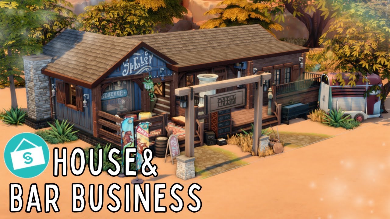 I Built A Small Bar Business Using 2 Packs ONLY!! | The Sims 4 Speed ...